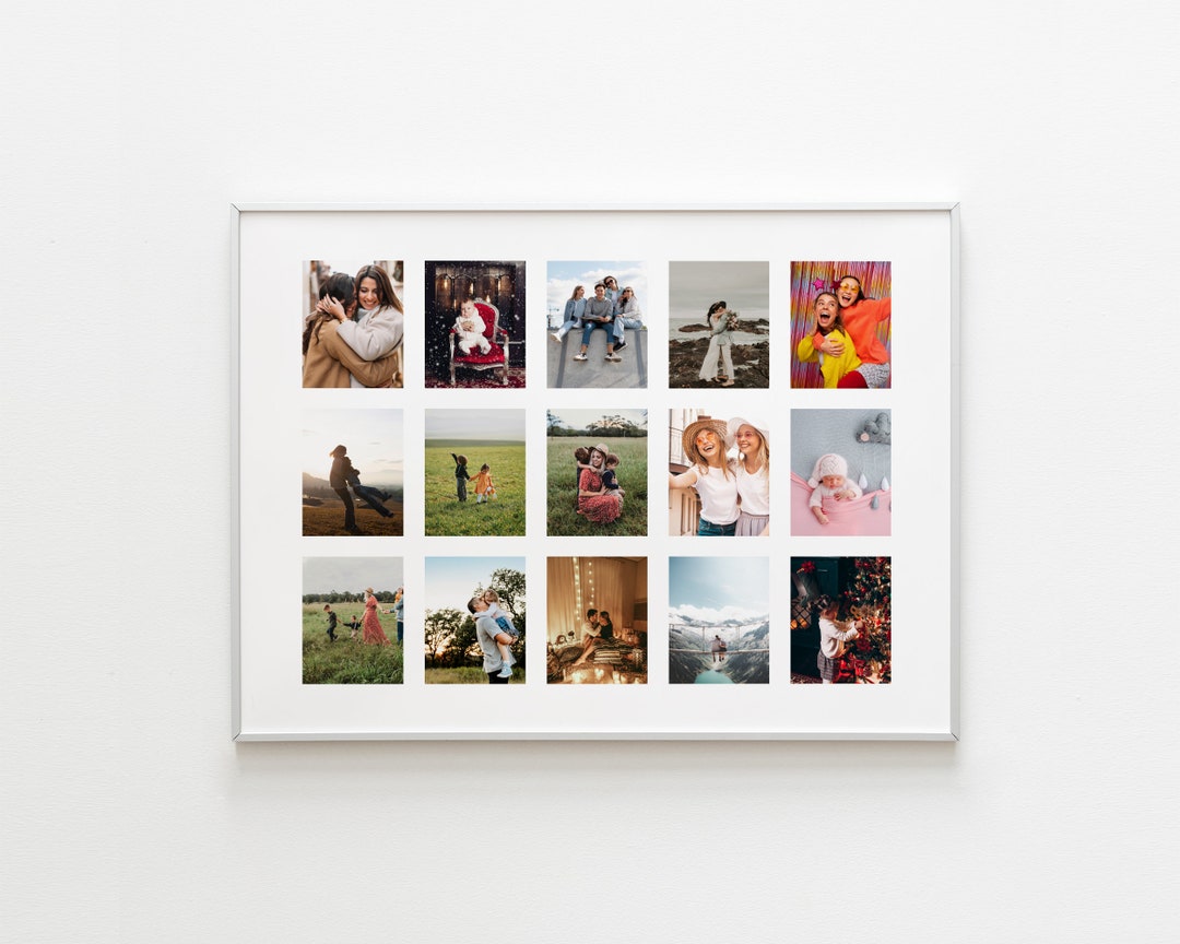Custom Minimalistic Photo Collage Template for Canva, Personalized ...