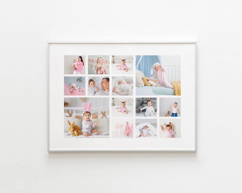Custom Minimalistic Photo Collage Template for Canva, Personalized ...