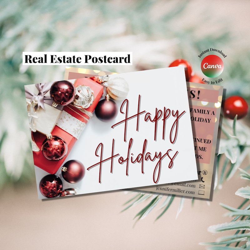 Realtor Christmas Cards - Etsy