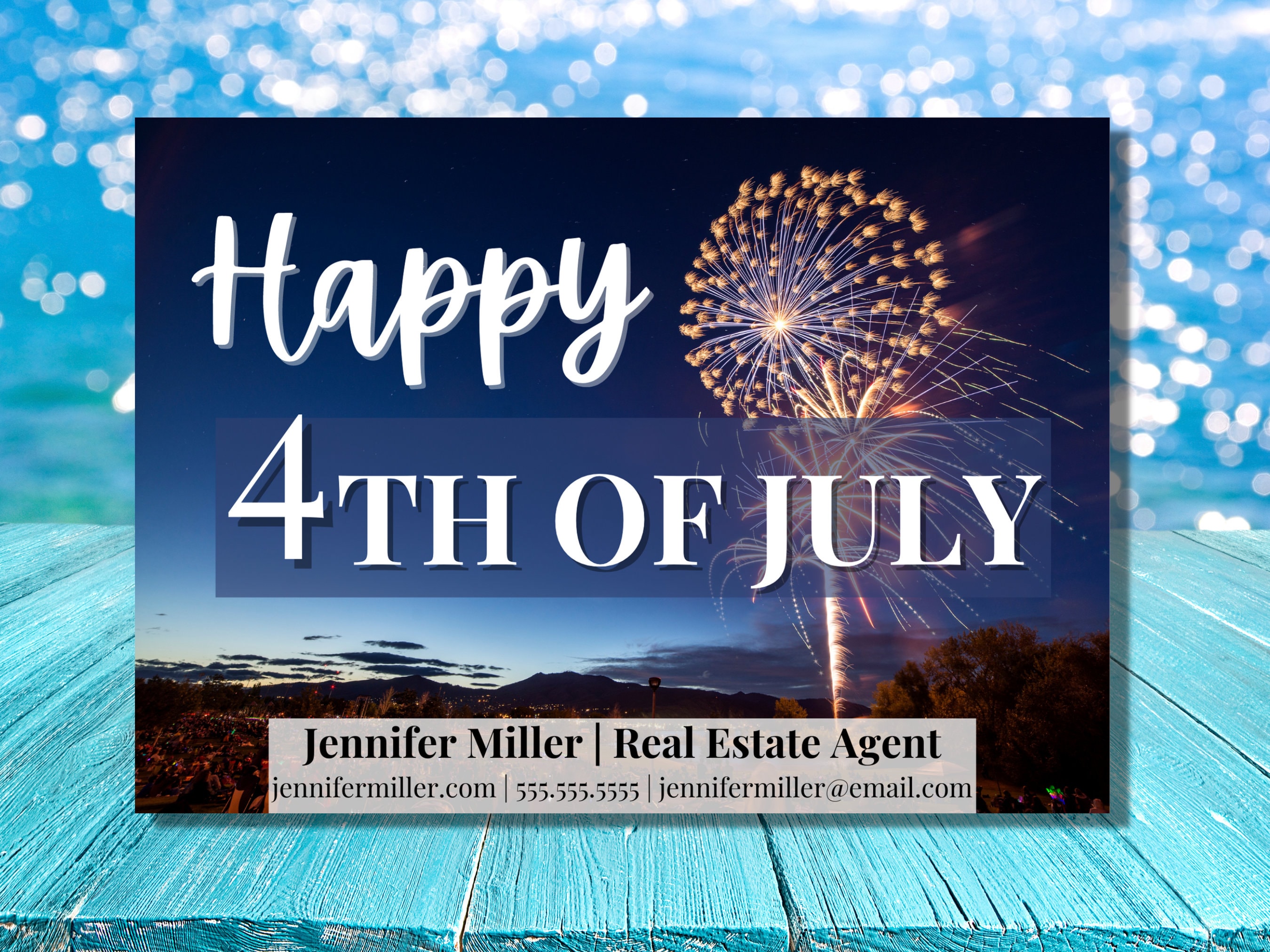 4th of July Real Estate, Real Estate Postcard, Real Estate Marketing ...