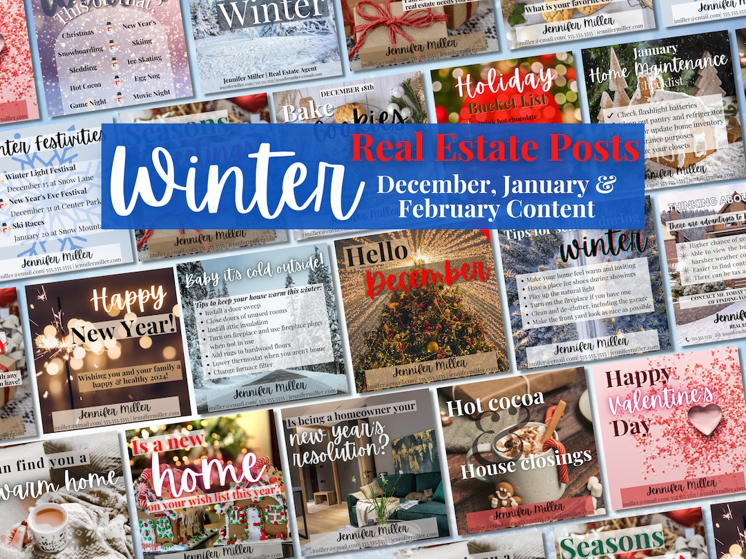 Winter Real Estate Posts, Real Estate Social Media, Real Estate ...