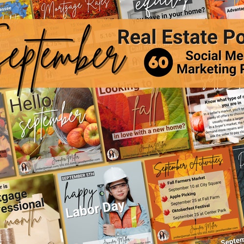 Real Estate July Social Media Posts Real Estate Marketing - Etsy