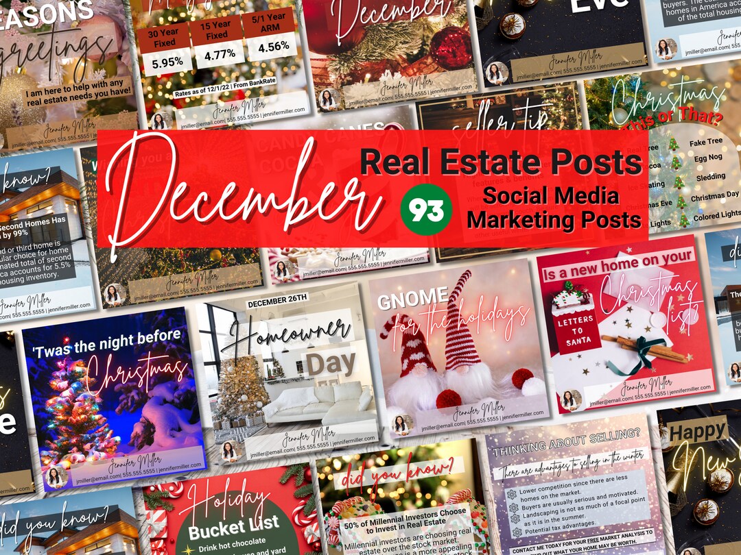 December Real Estate Posts, Real Estate December, Winter Real Estate ...