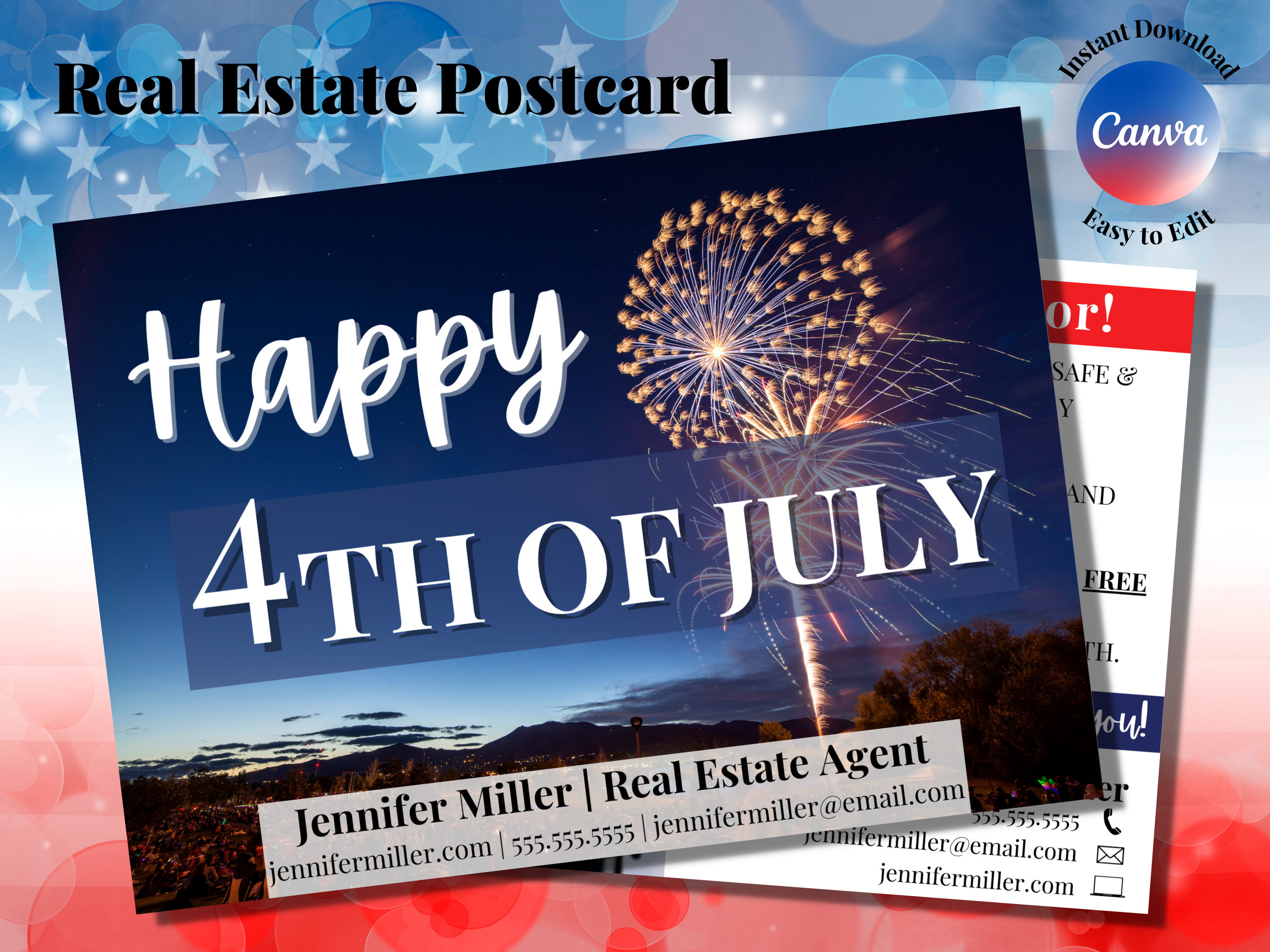4th of July Real Estate Real Estate Postcard Real Estate - Etsy