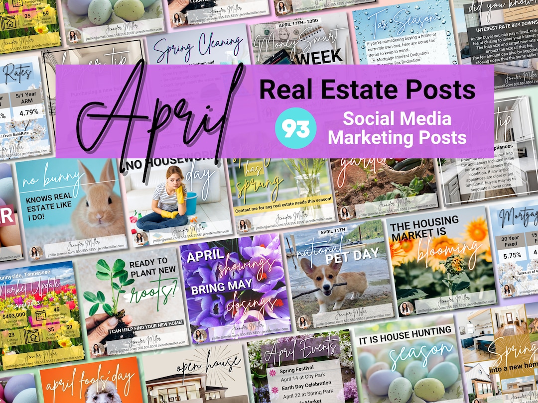 April Real Estate Social Media, Real Estate Marketing, Real Estate ...