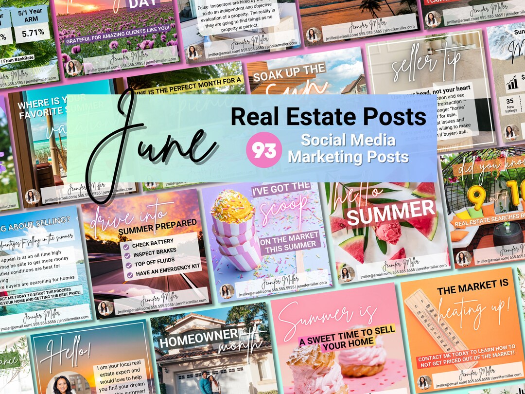 June Real Estate Social Media, Real Estate Marketing, Real Estate ...