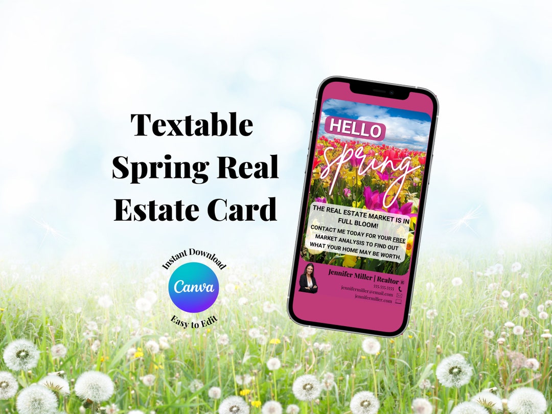 Real Estate Spring Card, Real Estate Marketing, Spring Real Estate ...