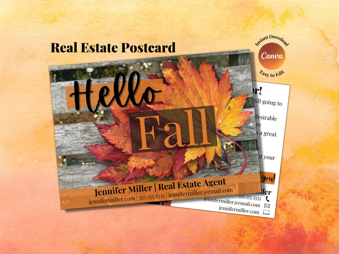 Real Estate Postcard, Real Estate Marketing, Fall Real Estate, Real ...