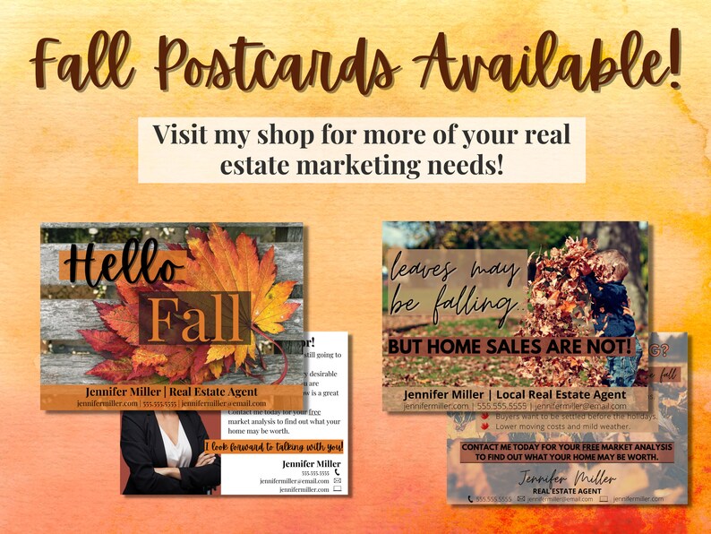 Real Estate Social Media Fall Real Estate Marketing Fall - Etsy