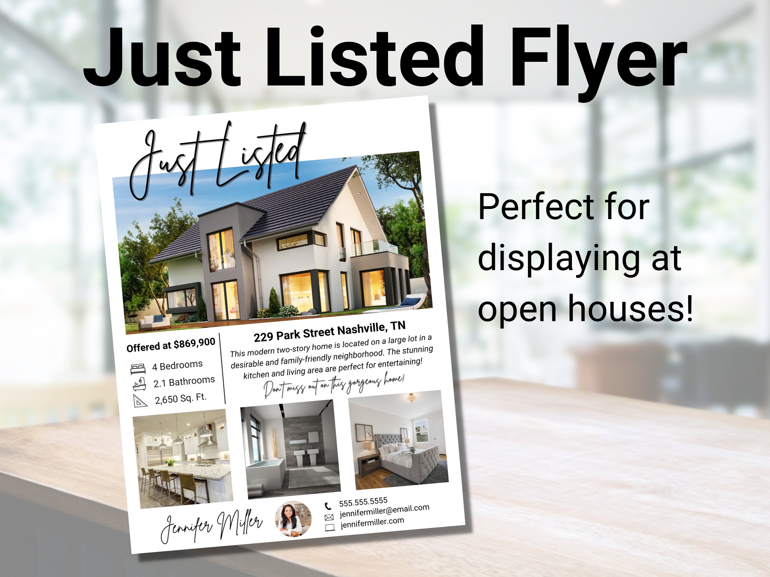 Just Listed Flyer Just Listed Marketing Kit Real Estate - Etsy