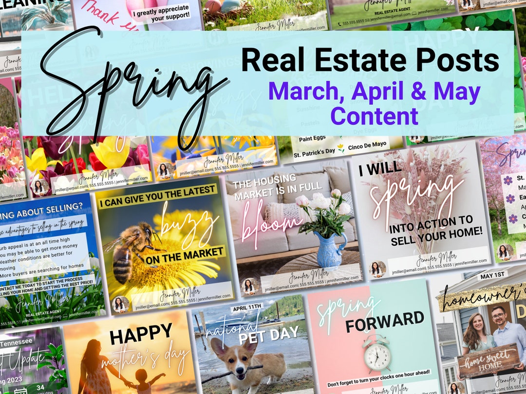 Spring Real Estate Marketing Real Estate Marketing Real - Etsy