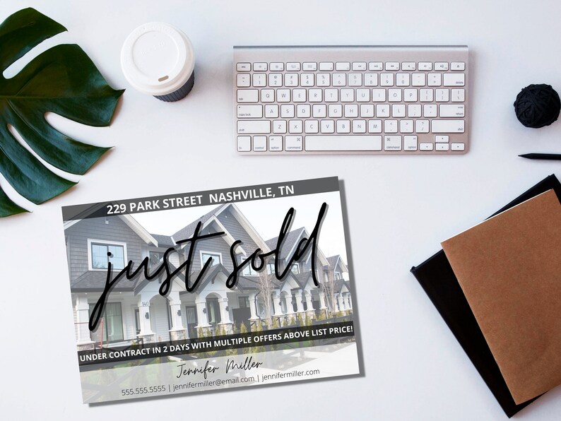 Real Estate Postcard Just Sold Postcard Just Sold Real - Etsy