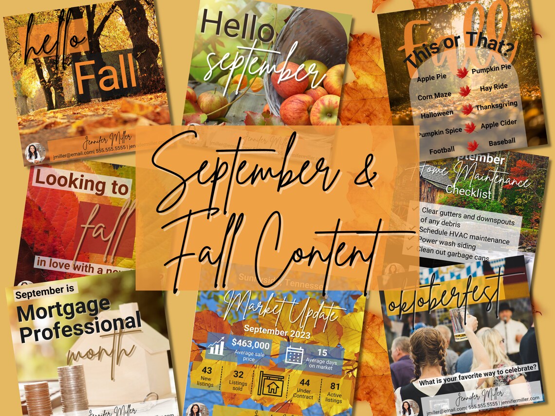 September Real Estate Posts, Real Estate Marketing, September Real ...