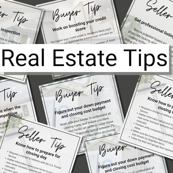 Real Estate Tips - Etsy