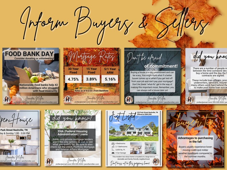 September Real Estate Posts, Real Estate Marketing, September Real ...