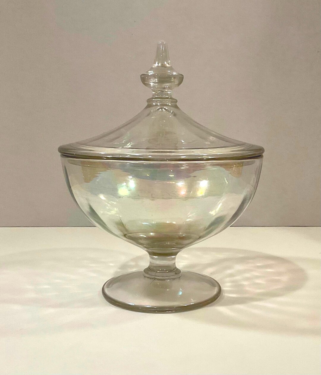 Iridescent Candy Jar With Lid - Etsy