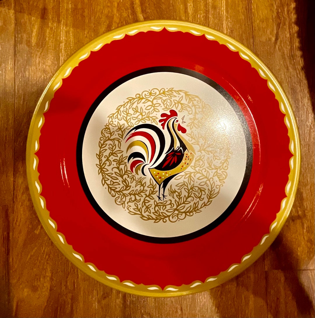 Metal Rooster Tray Vintage - Etsy