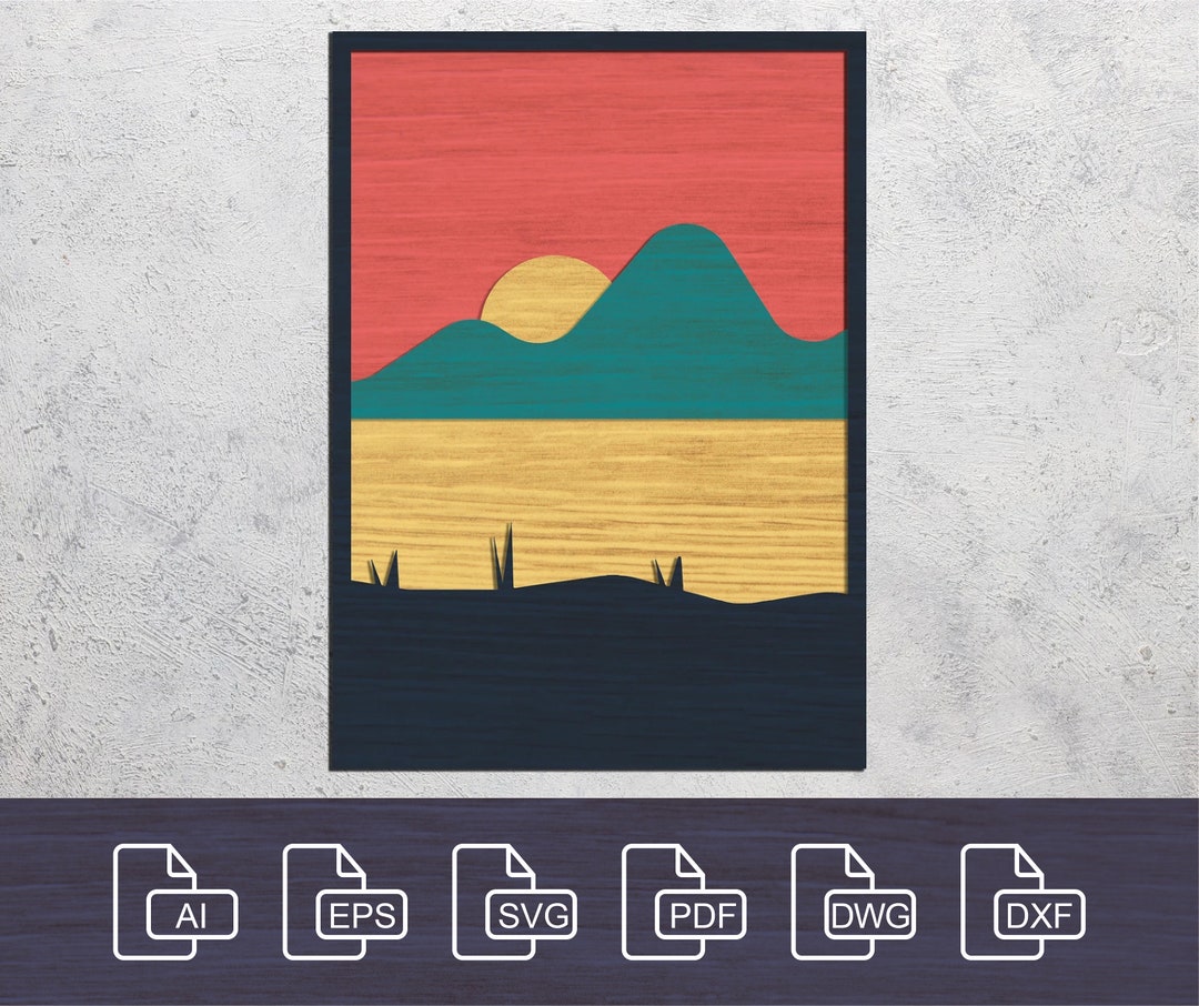 Digital File - 4 Layer Laser Cut Files, DXF, SVG, Multi-layer Files ...