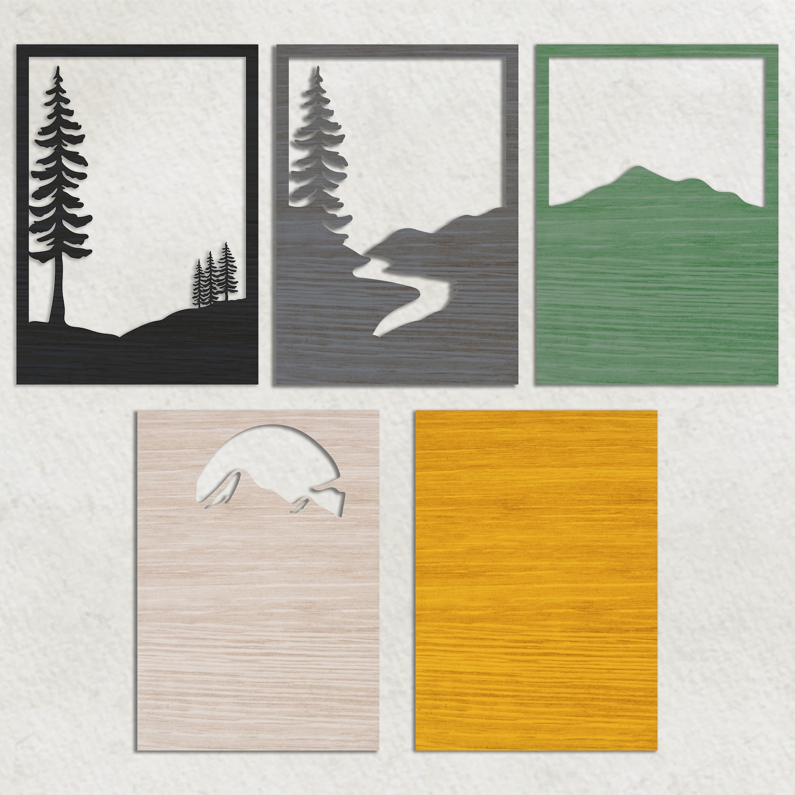 Digital File - 5 Layer Laser Cut Files, DXF, SVG, Multi-layer Files ...