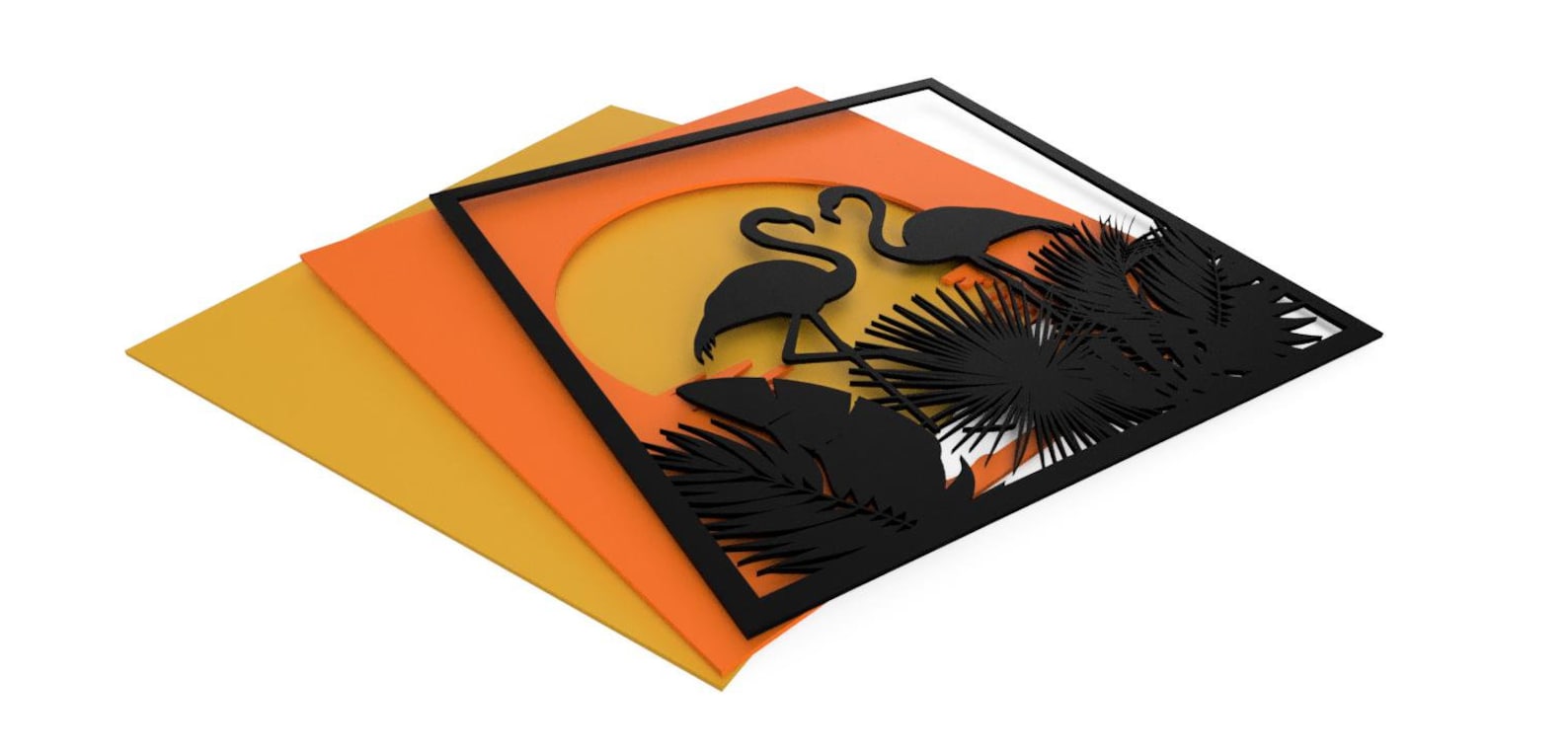 Digital File 3 Layer Laser Cut Files, DXF, SVG, Multi-layer Files, Love ...