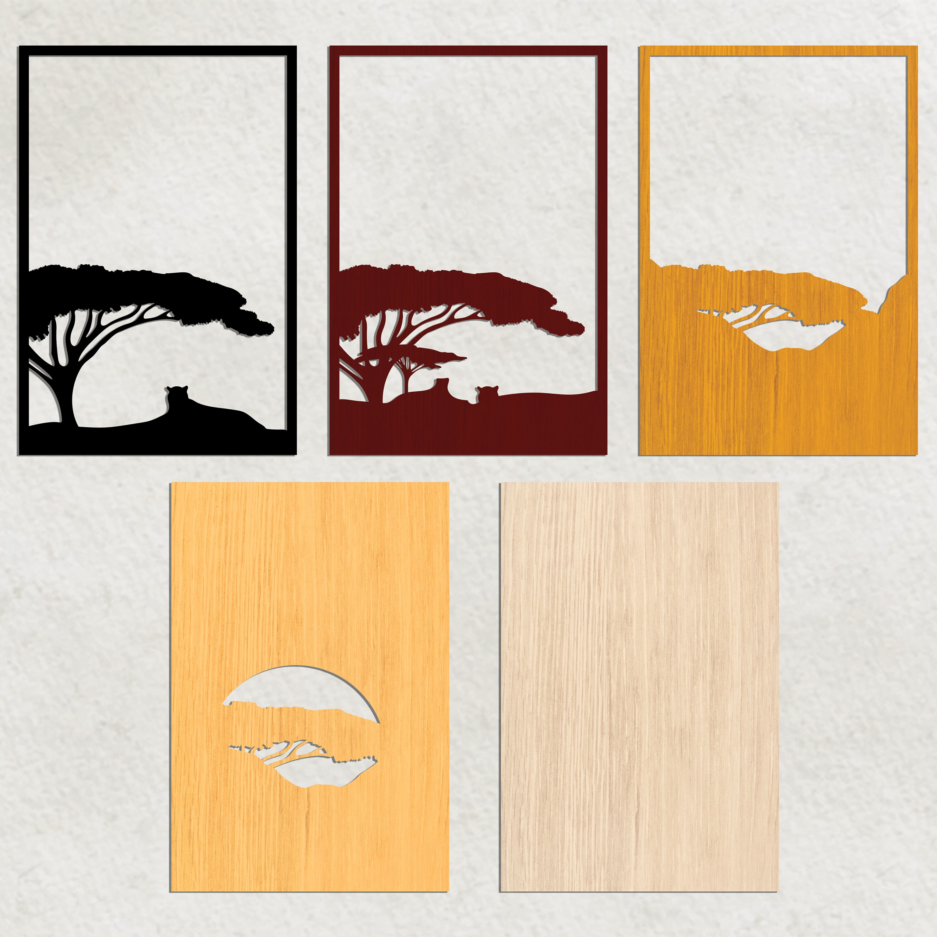 Digital File - 5 Layer Laser Cut Files, DXF, SVG, Multi-layer Files, 4 ...