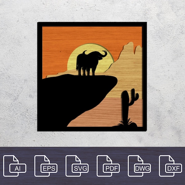 Multi Layer Buffalo Svg - Etsy