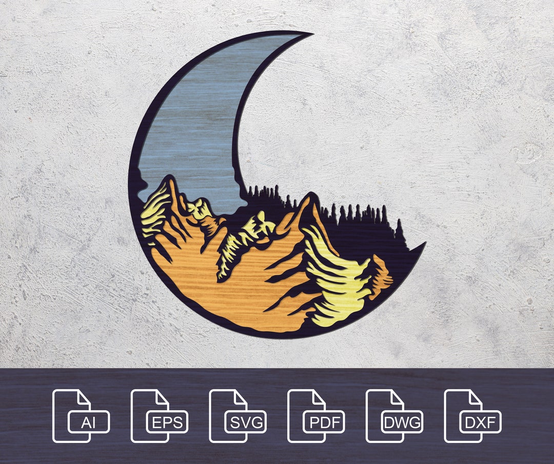 Digital File - 4 Layer Laser Cut Files, DXF, SVG, Multi-layer Files ...