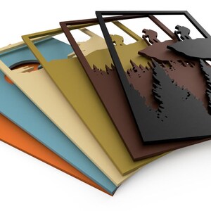 Digital File - 6 Layer Laser Cut Files, DXF, SVG, Multi-layer Files ...