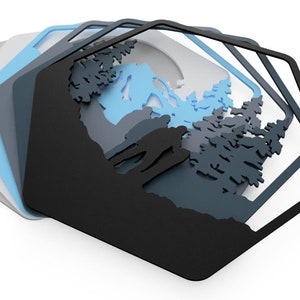 Digital File - 6 Layer Laser Cut Files, DXF, SVG, Multi-layer Files ...