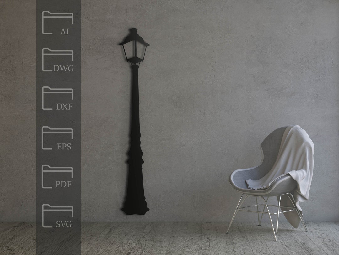 Street Lamp Digital File - Single Layer Laser Cut Files, DXF, SVG, CNC ...