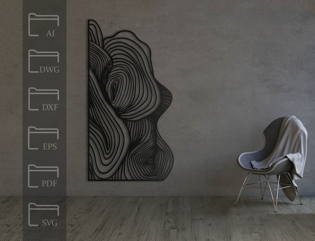 Lines Digital File - Single Layer Laser Cut Files, DXF, SVG, CNC Plan ...