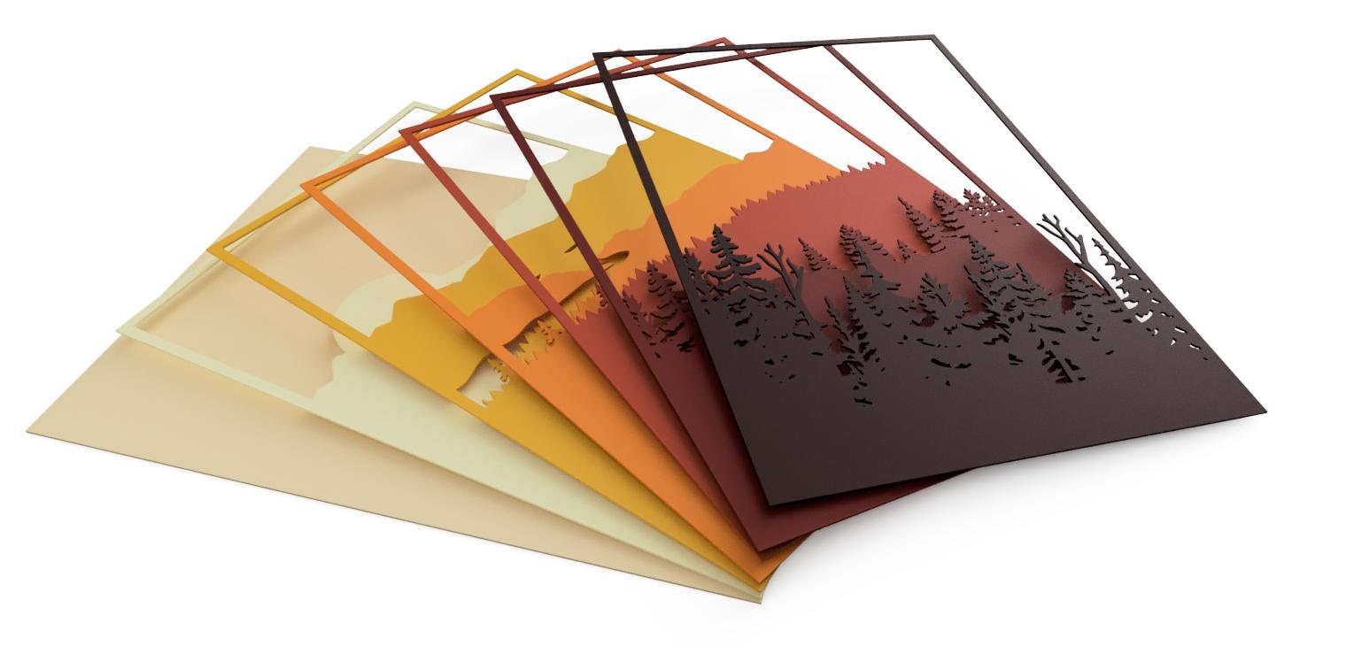 Digital File - 7 Layer Laser Cut Files, DXF, SVG, Multi-layer Files ...