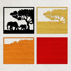 Digital File - 4 Layer Laser Cut Files, DXF, SVG, Multi-layer Files ...