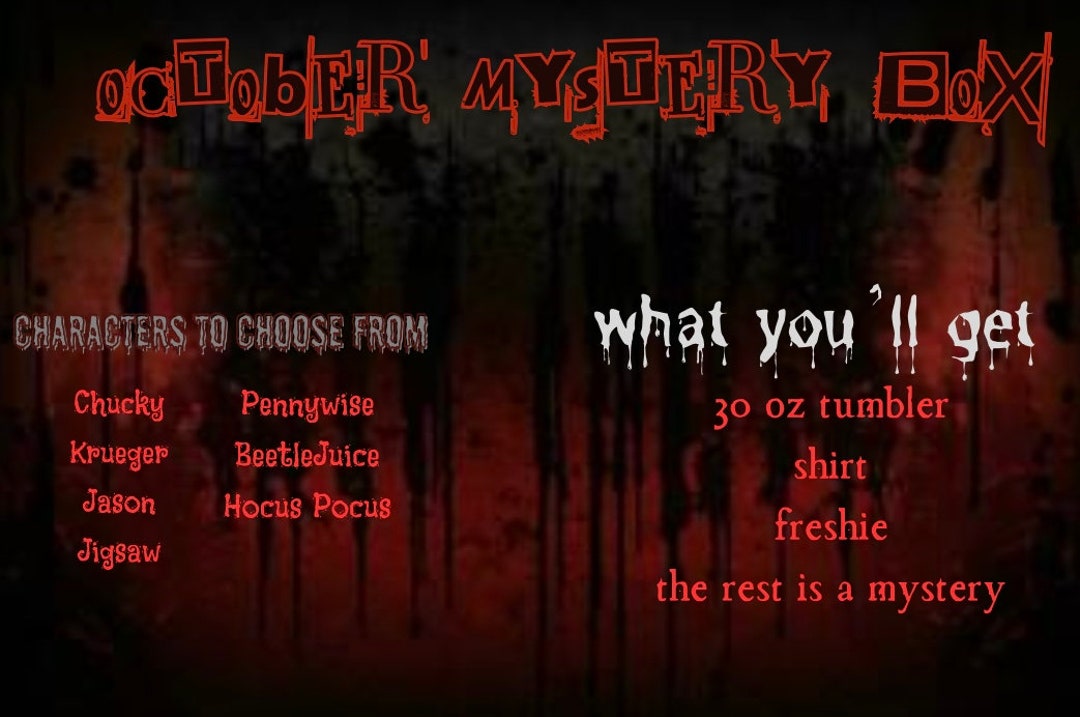 October Mystery Box - Etsy