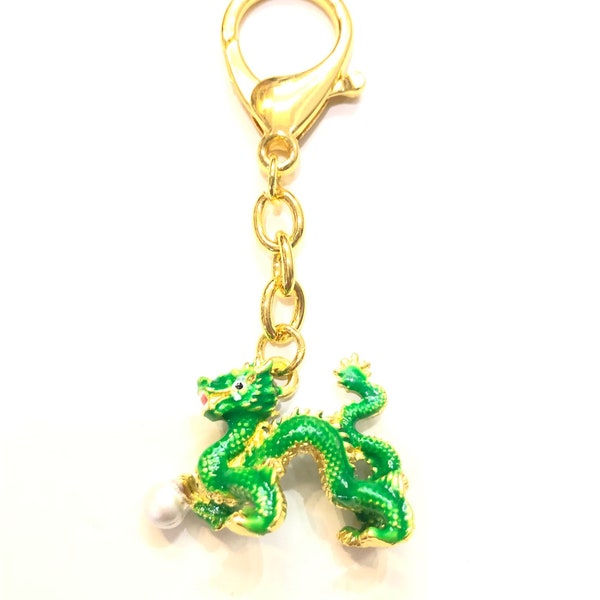 Green Dragon Keychain - Etsy
