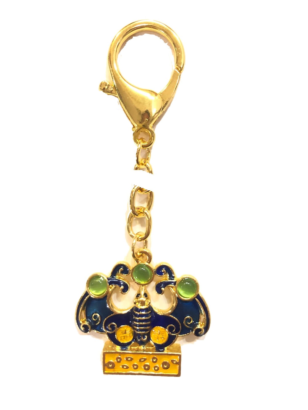 Feng Shui 3 Jewels Prosperity Bat Amulet Keychain - Etsy