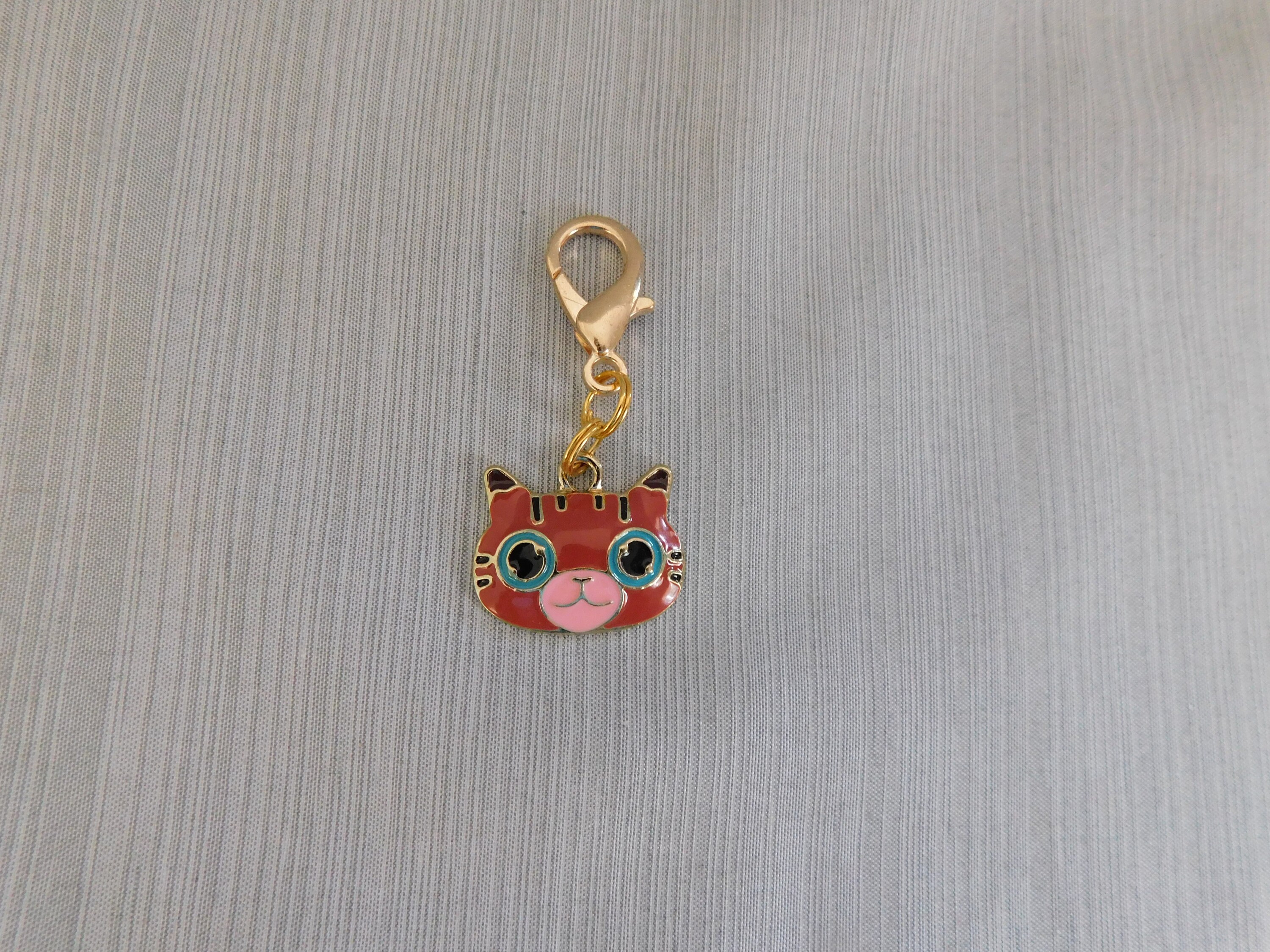 Cat Face Zipper Pull Clip on Charm Kitty Zipper Pull - Etsy