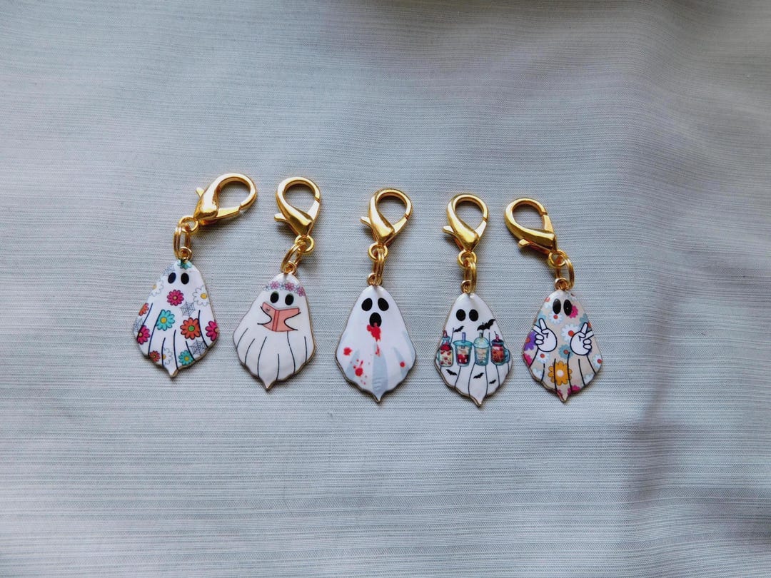 Ghosts Clip on Charm - Etsy
