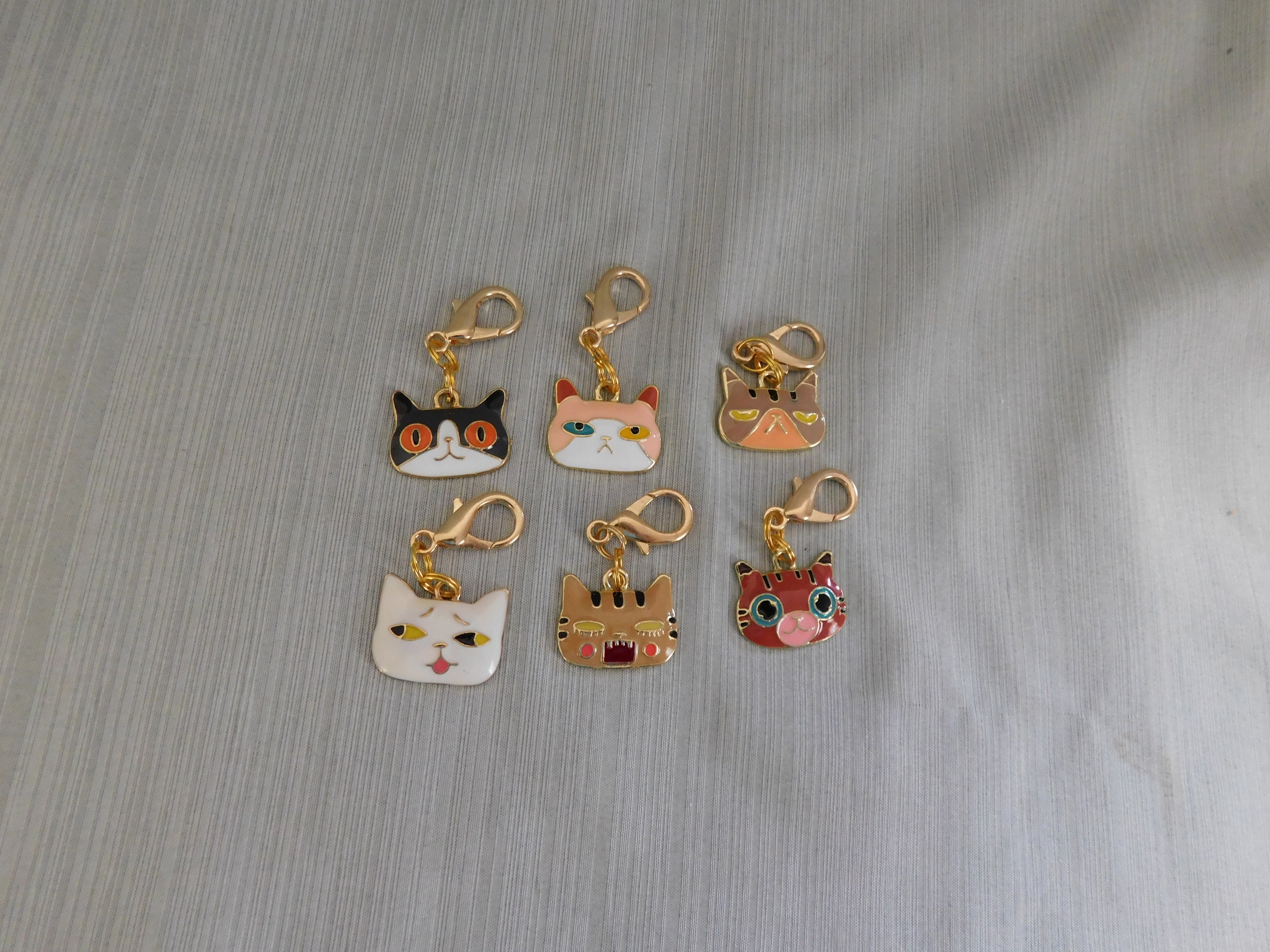 Cat Face Zipper Pull Clip on Charm Kitty Zipper Pull - Etsy