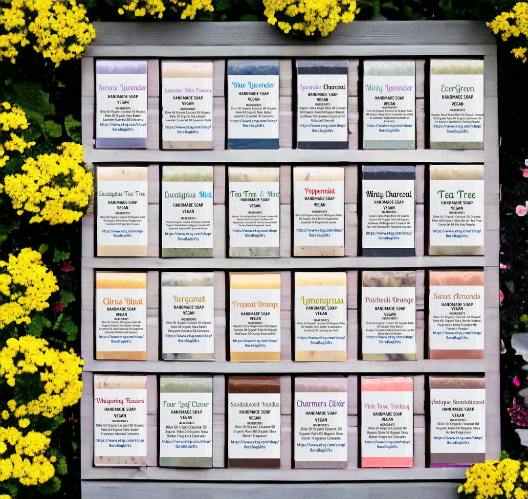 Handmade Soap Favors Sample Box , Vegan Bulk Soap Sampler Sample Box ...