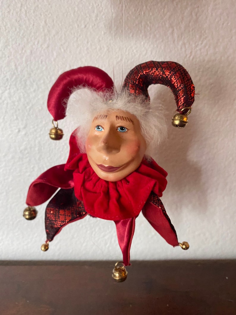 Unique Vintage Jester Christmas Ornament - Etsy