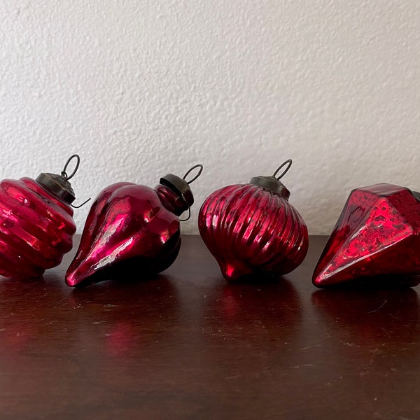 Red Mercury Glass - Etsy