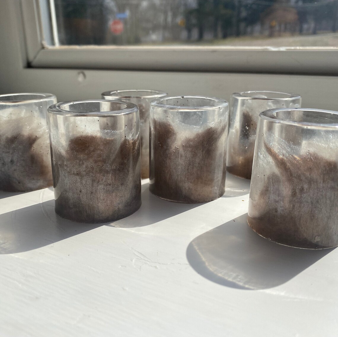 Smokey Resin Shot Glass Single Shot Glass Color Customizable - Etsy