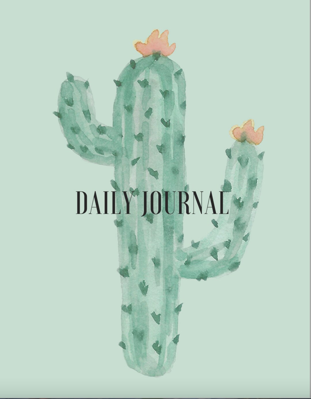Cactus Daily Journal - Printable - Etsy