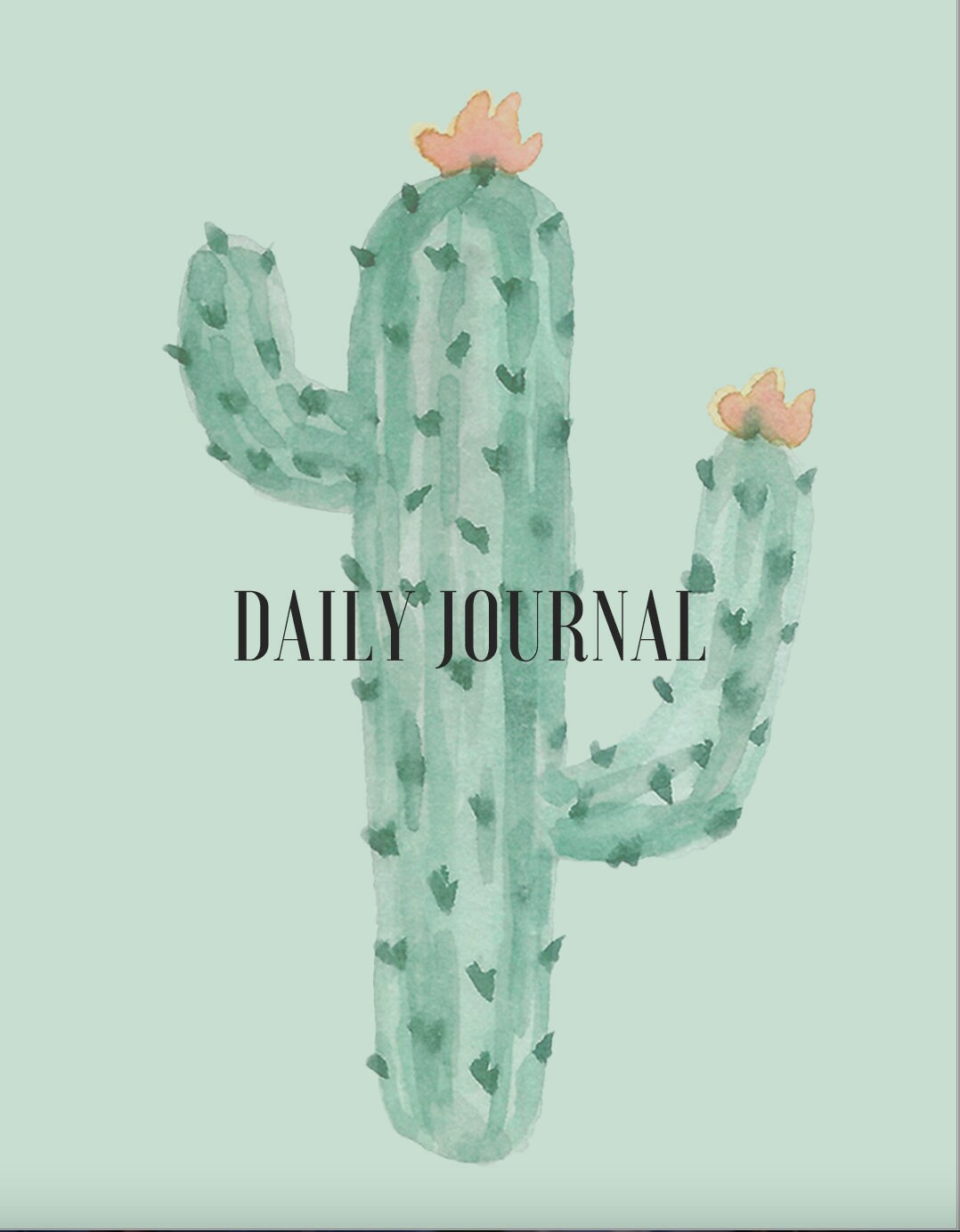 Cactus Daily Journal - Printable - Etsy