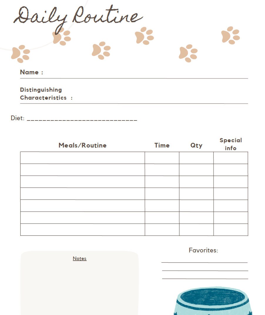 House/pet Sitter Bundle - Printable PDF - Etsy