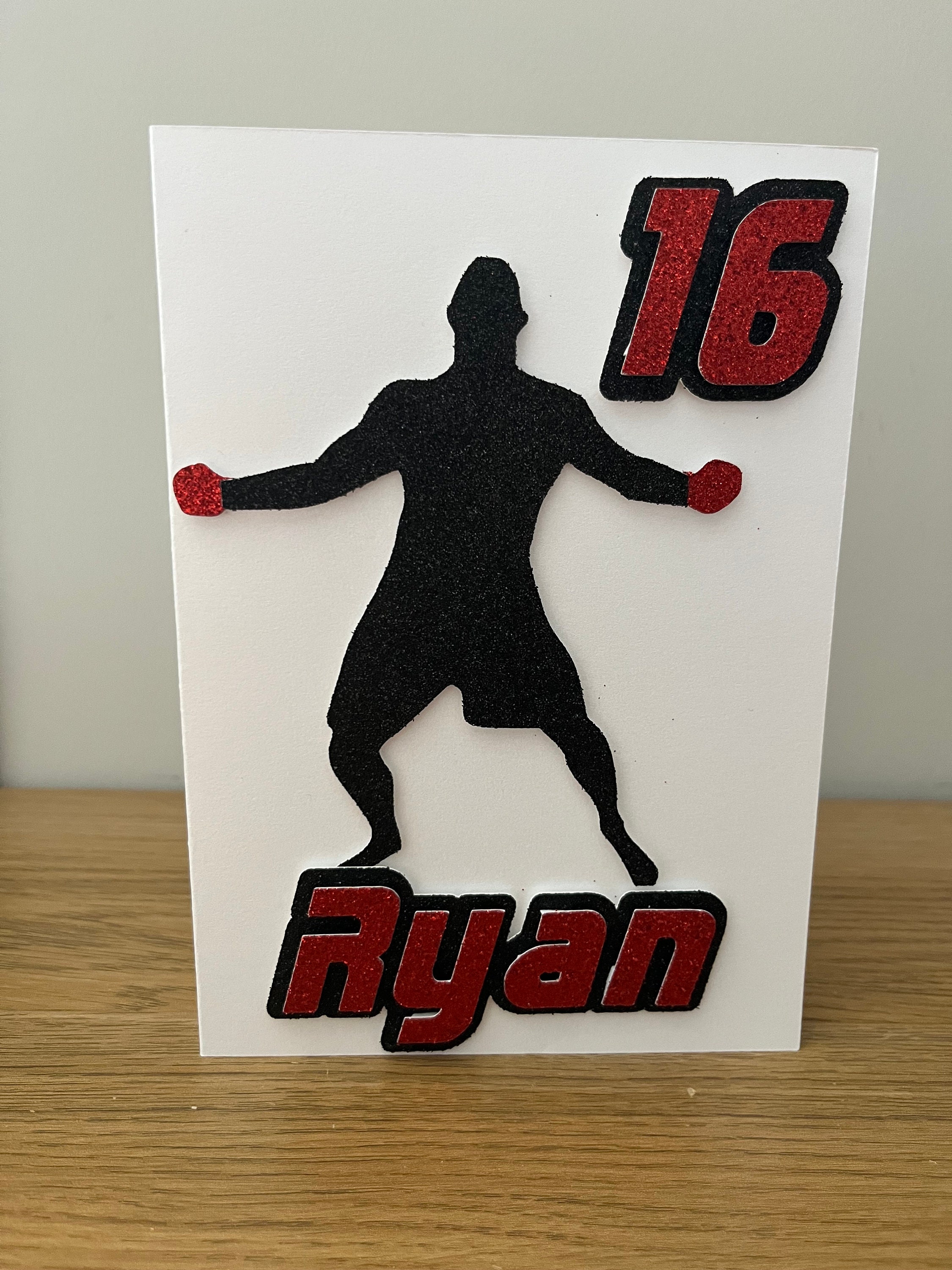 UFC MMA Custom Glitter 3D Birthday Card Any Age Any Name - Etsy