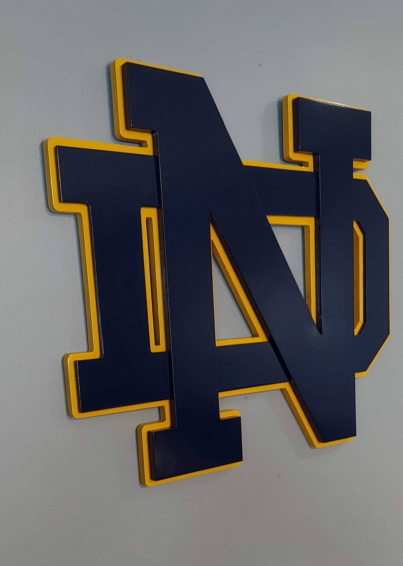 Add Depth to Your Decor With Our Notre Dame 3D Wooden Sign. Fighting ...