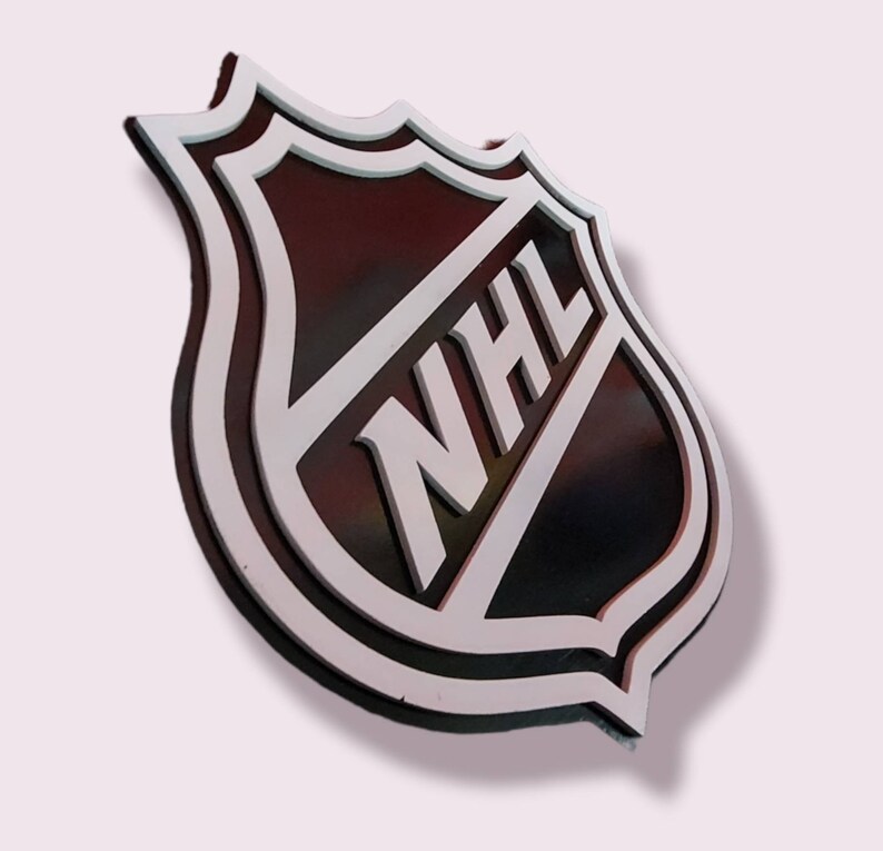 Nhl Logo 3d Nhl Sign Wooden Wall Decor Etsy