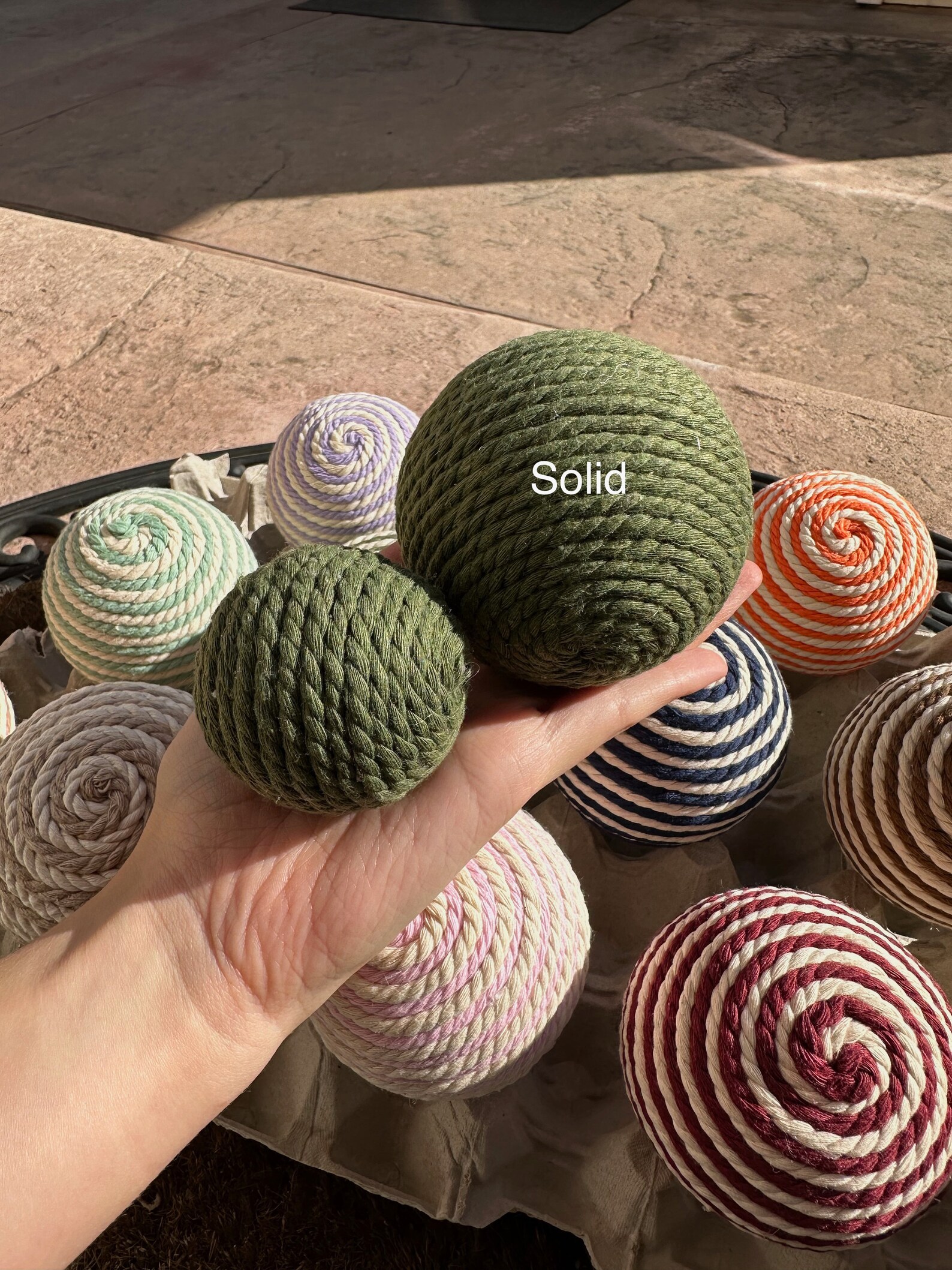Made to Order Rustic, Farmhouse Rope Yarn Ornament Bowl Fillers | You ...